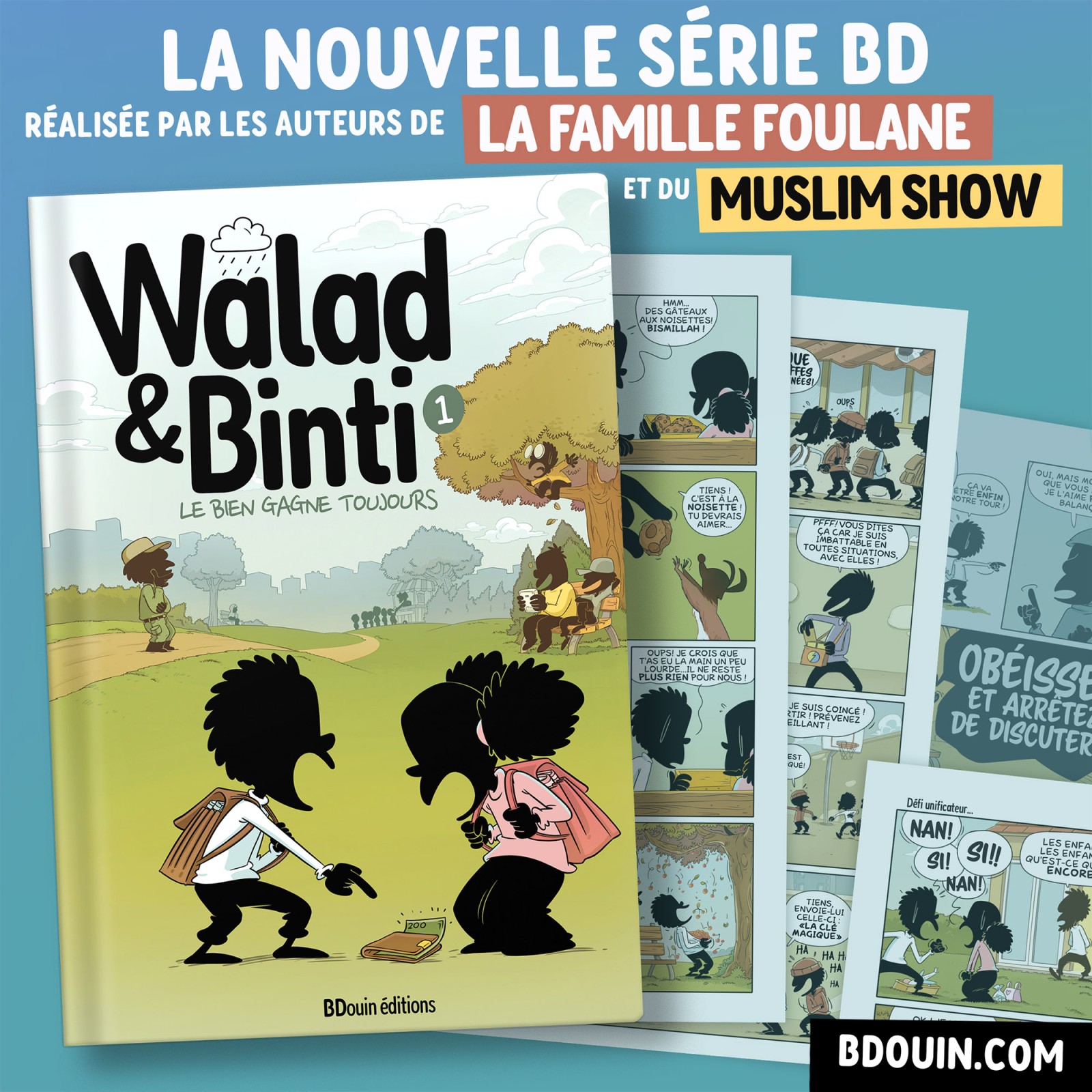 Walad et Binti, de la Famille Foulane, la BD de 46 pages chez BDOUIN